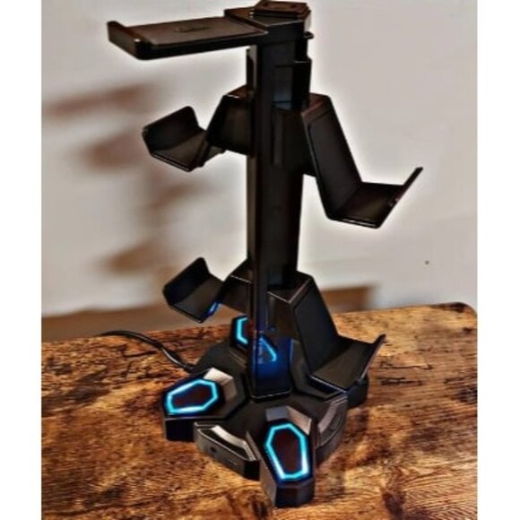 Headphones | New Gaming Rgb Headphones Stand Rotatable Headset Stand ...